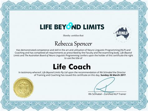 Life Coach And Nlp Practitioner Training Life Beyond Limits