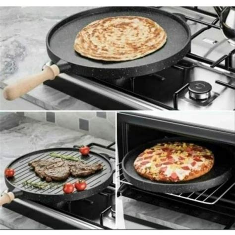 Сковорода для блинов Doremcy двухсторонняя литая гранитная лепешка блинная сковорода гриль
