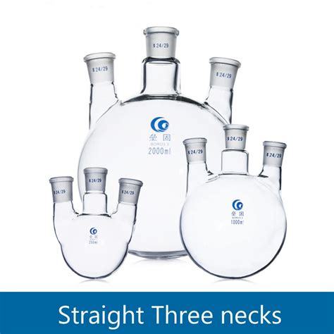 3 Neck Round Bottom Flask High Borosilicate Glass Laboratory Reactor