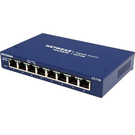 NETGEAR ProSAFE 8 Port Gigabit Ethernet Switch GS108