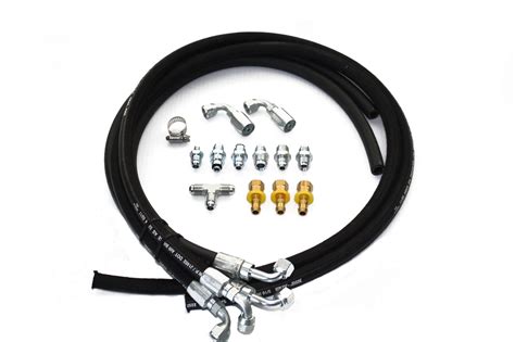 Hydroboost Brake Booster 4 Line High Pressure Hose Kit W An And Pushloc Jlfabrication