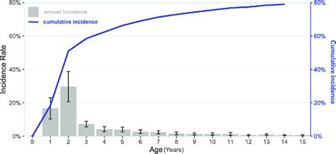 Scabies Incidence Rate By Age Group And Cumulative Incidence From 0 To Download Scientific