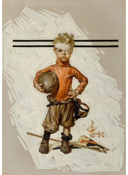 Joseph Christian Leyendecker Beat Up Boy Football Hero The Saturday