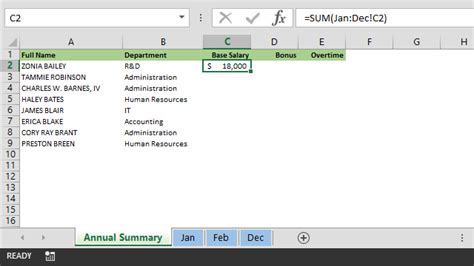 3d References In Excel