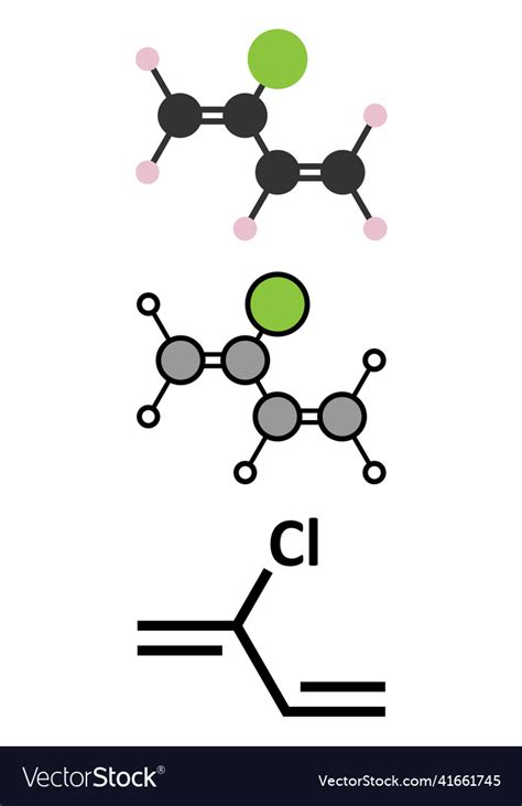 Chloroprene The Building Block Of Polychloroprene Vector Image