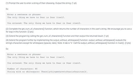 Solved 1 Prompt The User To Enter A String Of Their