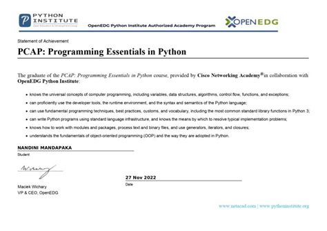 Nandini Mandapaka On Linkedin Python Cisco
