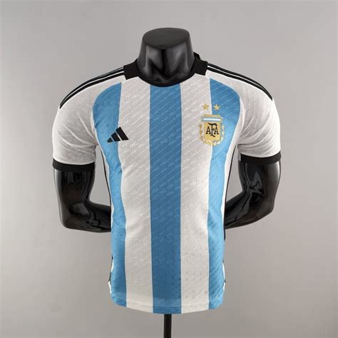 2022 World Cup Player Version Argentina Soccer Jersey Home Jersey