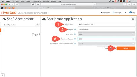 SaaS Accelerator Configuration Application Acceleration And Optimization Riverbed