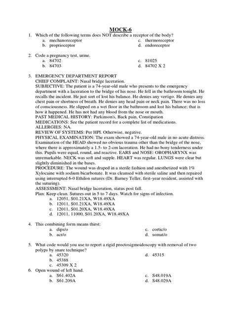 Cpc Mock 6 Q Download Free Pdf Surgery Anatomy