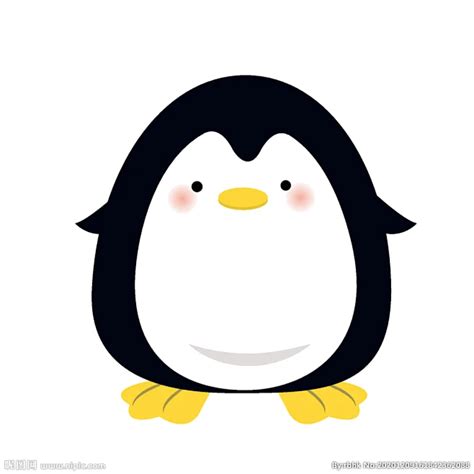 矢量卡通企鹅 花瓣网