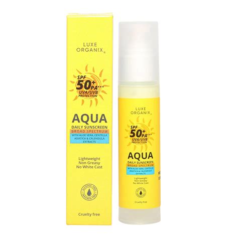Luxe Organix Aqua Daily Sunscreen Spf 50 50ml