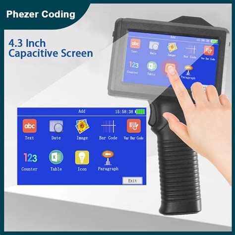 Phezer 휴대용 잉크젯 프린터 티셔츠 Qr 바 배치 코드 날짜 번호 로고 만료 날짜 P18 라벨 오피스 127mm Aliexpress