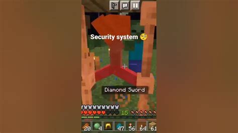 Minecraft Security System 🧐 Shorts Youtubeshorts Viral Trending Subscribe Gaming