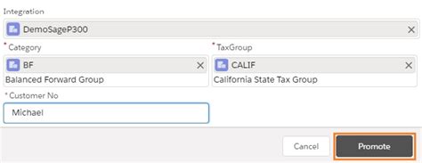 Promote Salesforce Account To Sage 300 Customer Using Gumu™ Lightning Version