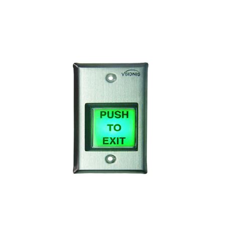 GREEN WITH LED SQUARE REQUEST TO EXIT BUTTON W TIMER DELAY Access Control Las Vegas