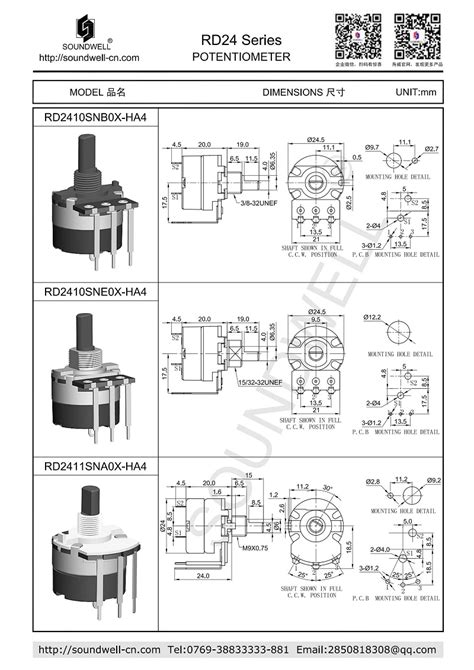 Wh138 Rotary Potentiometer Wh138 Rotary Potentiometer Data Sheet Pdf