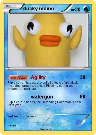 Pokémon Ducky Momo 88 88 Agility My Pokemon Card