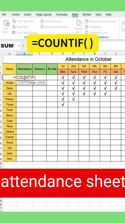 How To Attendance Sheet Create In Excel Excelshort Excelformula