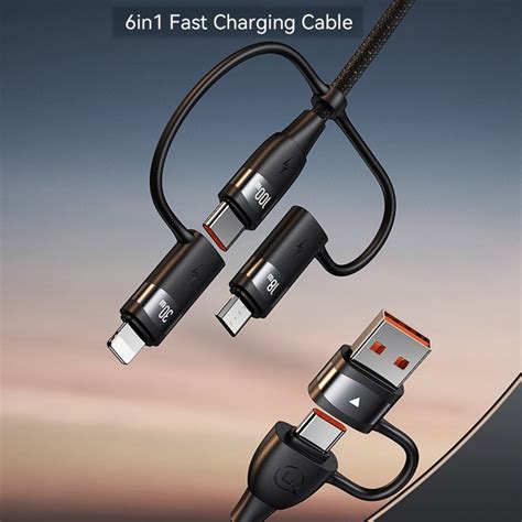 Usams Us Sj U M Pd W In Alloy Multifunctional Fast Charging Cable Black Alexnld Com