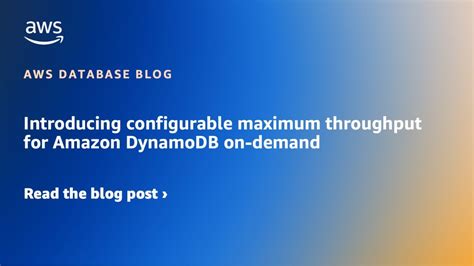 Introducing Configurable Maximum Throughput For Amazon Dynamodb On