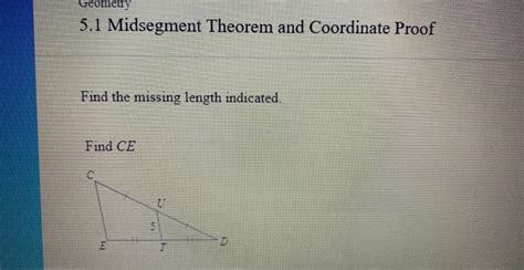 solved 5 1 midsegment theorem and coordinate proof find the