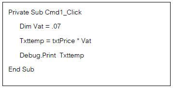 Learning Visual Basic บทท 5 การสราง menu และ debug โปรแกรมบน visual