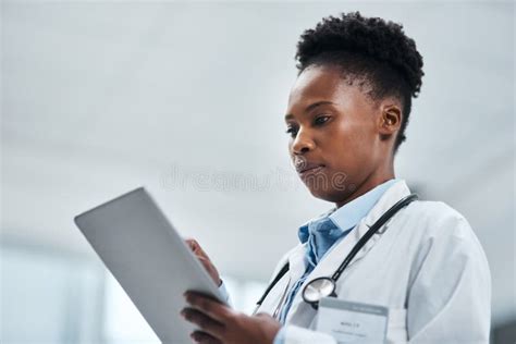 Healthcare Technology And Black Woman With Tablet For Online Patient