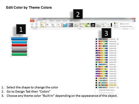 0115 Colorful Text Boxes For Data Representation Powerpoint Template Templates PowerPoint
