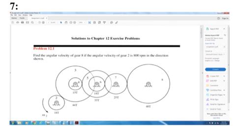 Solved Find The Angular Velocity Of Gear 8 If The Angular