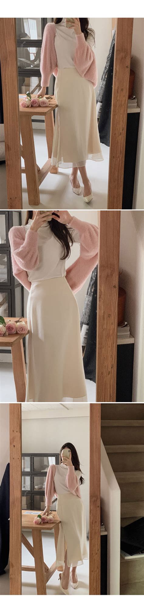 베니토 1천장돌파발레무드🩰여리여리💗 Made 쉬폰 엘리루나 세미 머메이드 스커트 가을간절기데일리롱스커트플레어스커트쉬폰스커트쉬폰치마머메이드치마간절기스커트