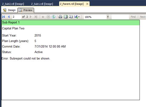 Viamacchina Ssrs Nested Subreport Gotcha