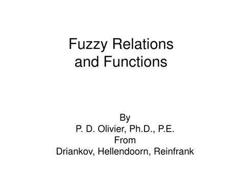 PPT Fuzzy Relations And Functions PowerPoint Presentation Free Download ID 320276