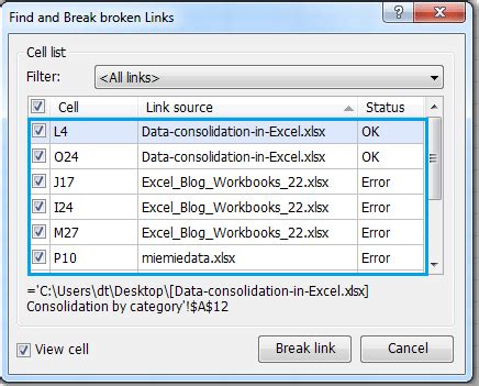How To Break All External Links In Excel