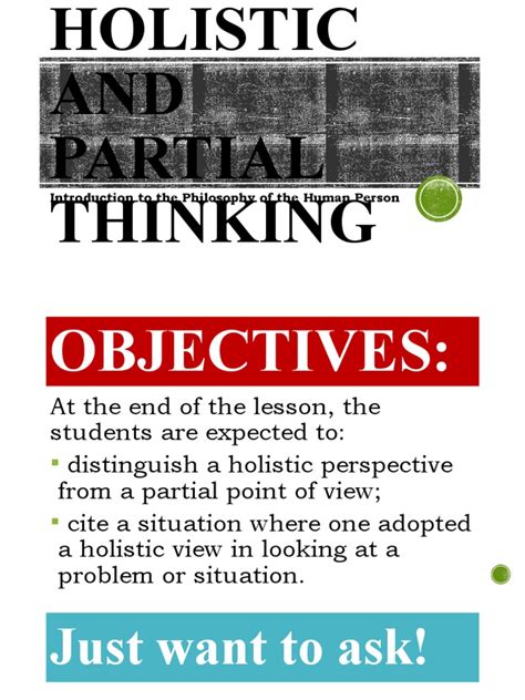 5 Holistic And Partial Thinking Pdf