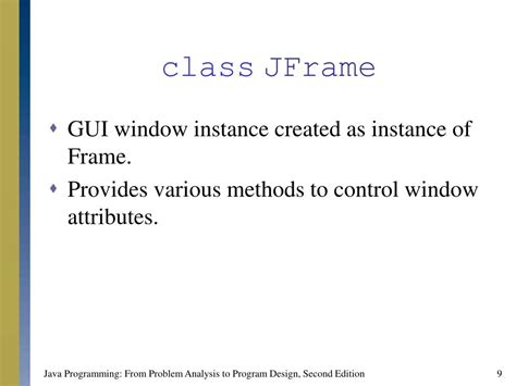 ppt chapter 6 graphical user interface gui and object oriented design ood powerpoint