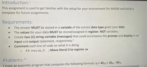 Solved Introduction This Assignment Is Used To Get Familiar