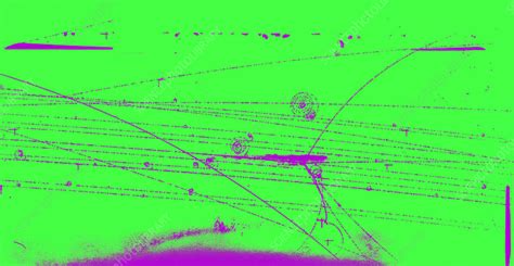 Particle Collision In Bubble Chamber Stock Image F033 3416 Science Photo Library