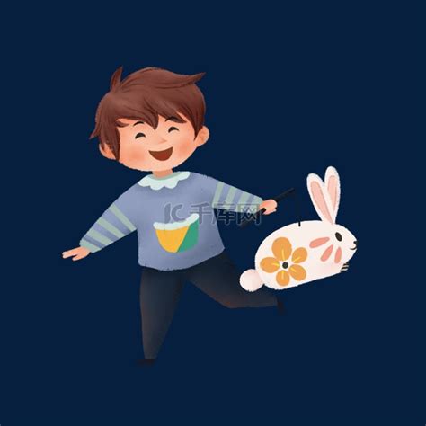 拿灯笼的孩子素材图片免费下载 千库网