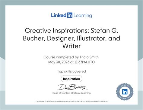 Tricia Smith On Linkedin Certificate Of Completion