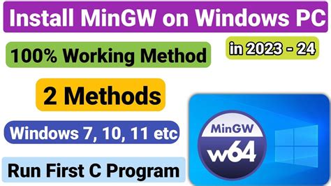 How To Install Mingw Cc Compiler On Windows 10 In 2023 Compiler For C And C Language