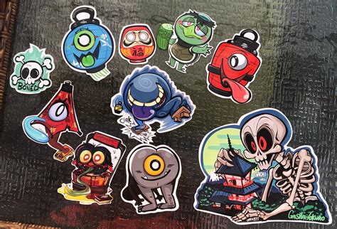 Kappa Yokai Sticker Cucumber Turtle Etsy