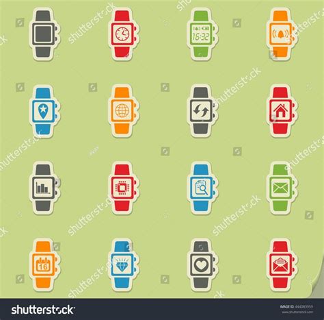 Smart Watch Web Icons For User Interface Design