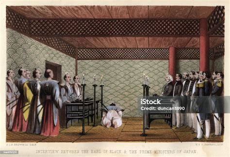 James Bruce Earl Of Elgin Bertemu Dengan Perdana Menteri Jepang