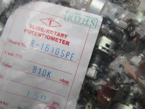 Potentiometer With Switch Rotary Dimmer For Lamps Variable Resistance Control Curved Leg