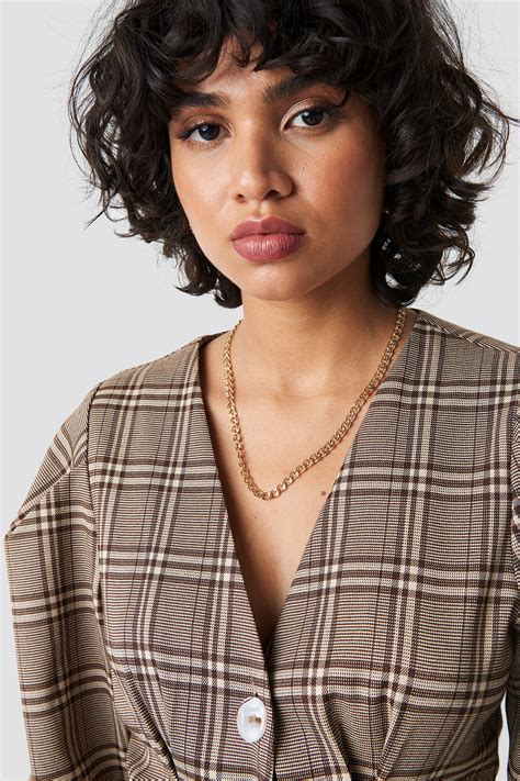 Curb Chain Necklace Gold Na Kd