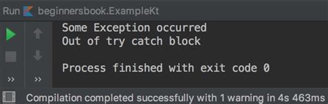 Kotlin Multiple Catch Blocks With Example