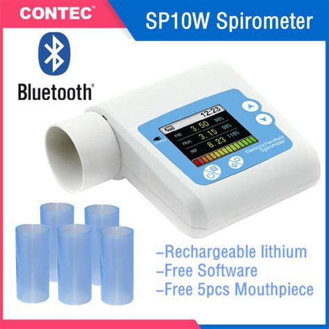 Contec Sp10w Spirometer Handheld Checking Lung Volume Capacity Wireless Transmission Bluetooth