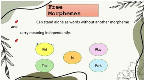 The Different Types Of Morphemes And Examples 1 Pptx