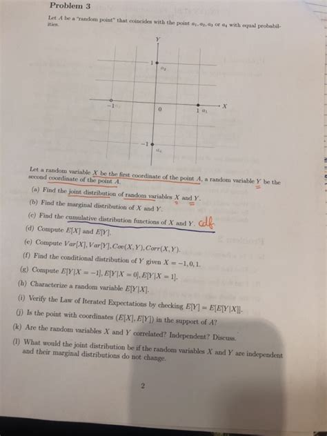 Solved Problem Let A Be A Random Point That Coincides Chegg Com
